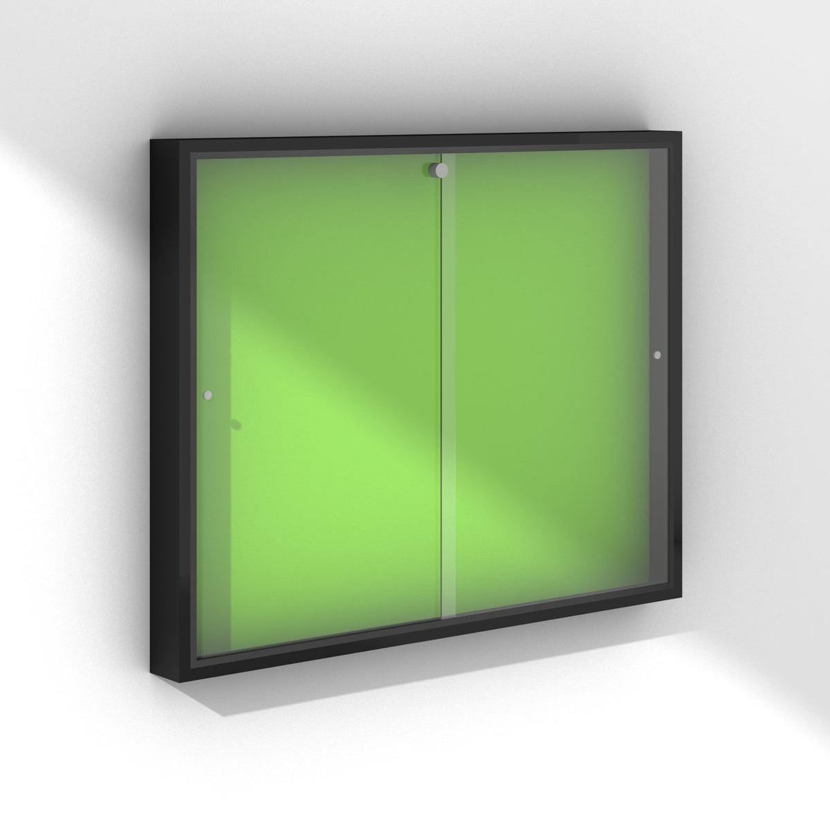 Small Glass Lockable Noticeboard | Glass Case by Plumbob