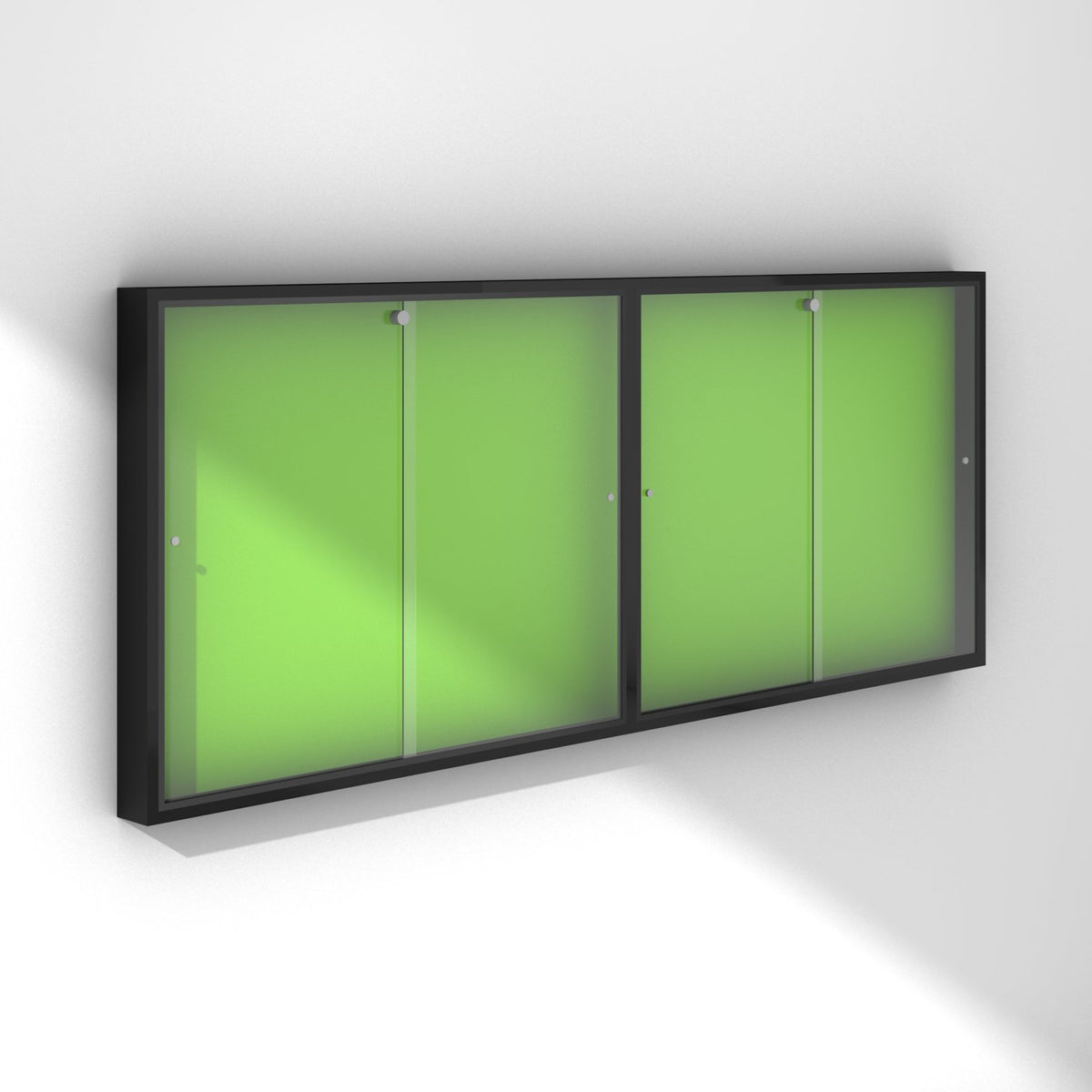 Large Glass Lockable Noticeboard | Glass Case by Plumbob