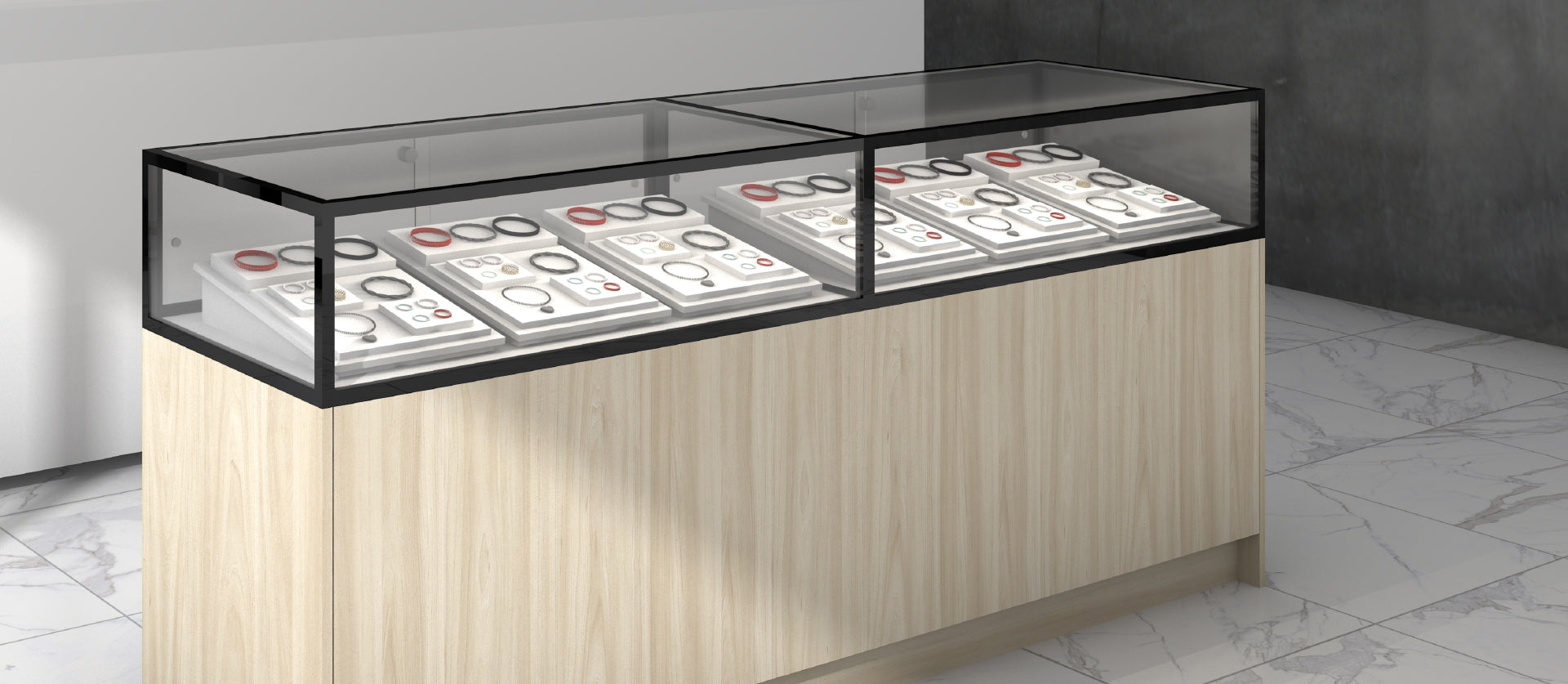 Glass Display Cabinets for NZ businesses | Glass Case by Plumbob